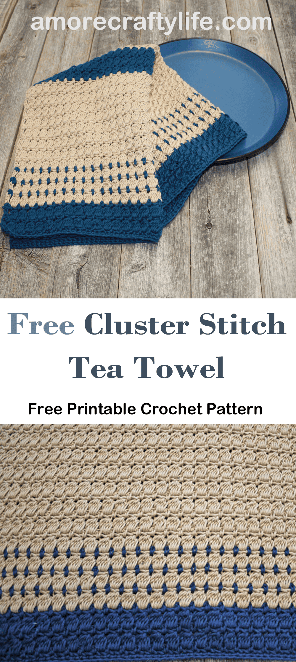 Easy Tea Towel Pattern Cotton Free Crochet Kitchen Pattern - A More ...