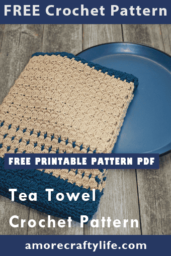 Easy Tea Towel Pattern Cotton Free Crochet Kitchen Pattern - A More ...