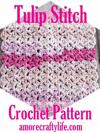 Tulip Stitch Crochet Pattern How To: Free Washcloth Pattern - A More ...