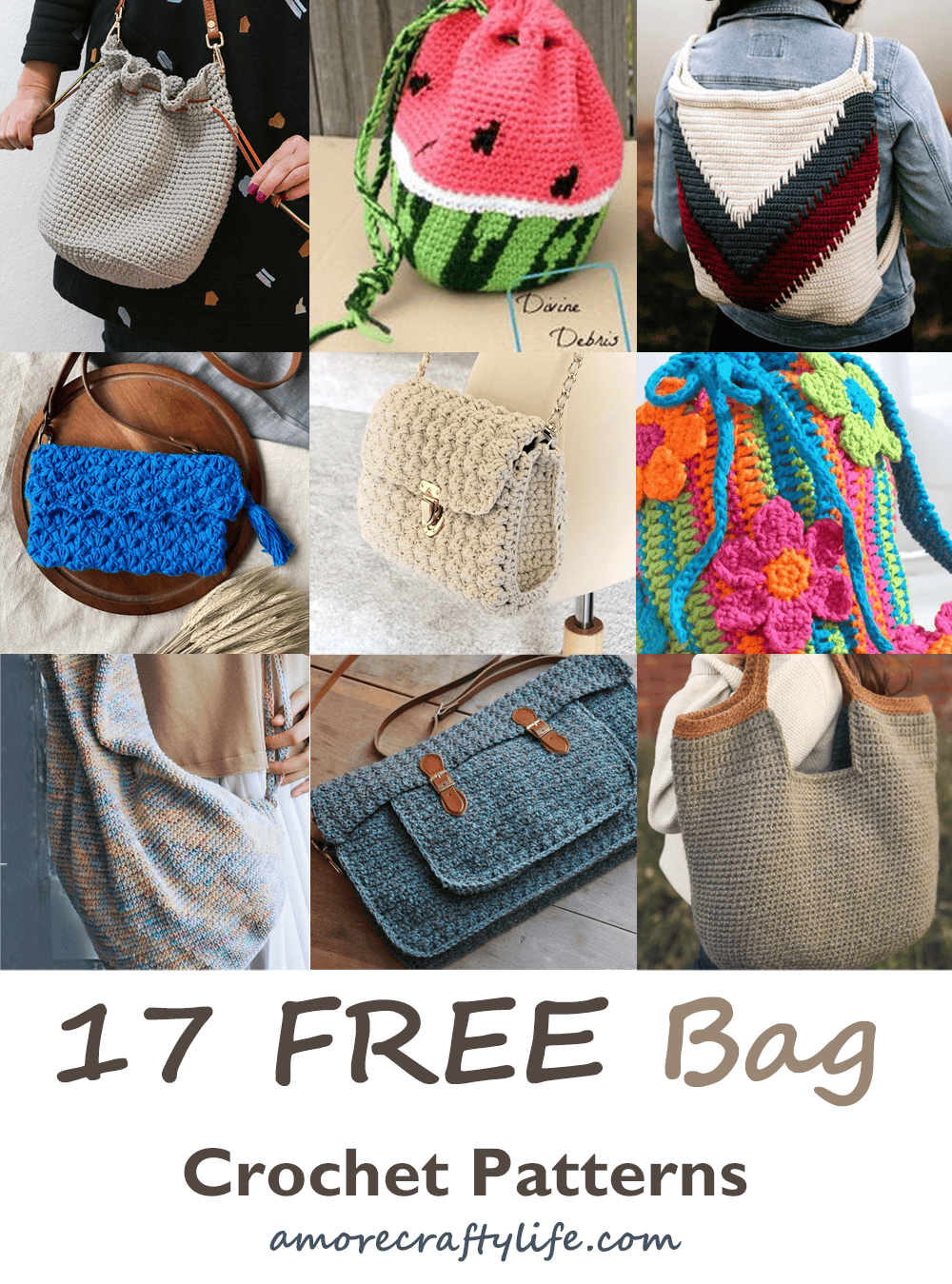 19 Free Purse Crochet Patterns: Stylish Handbags to Make - A More ...