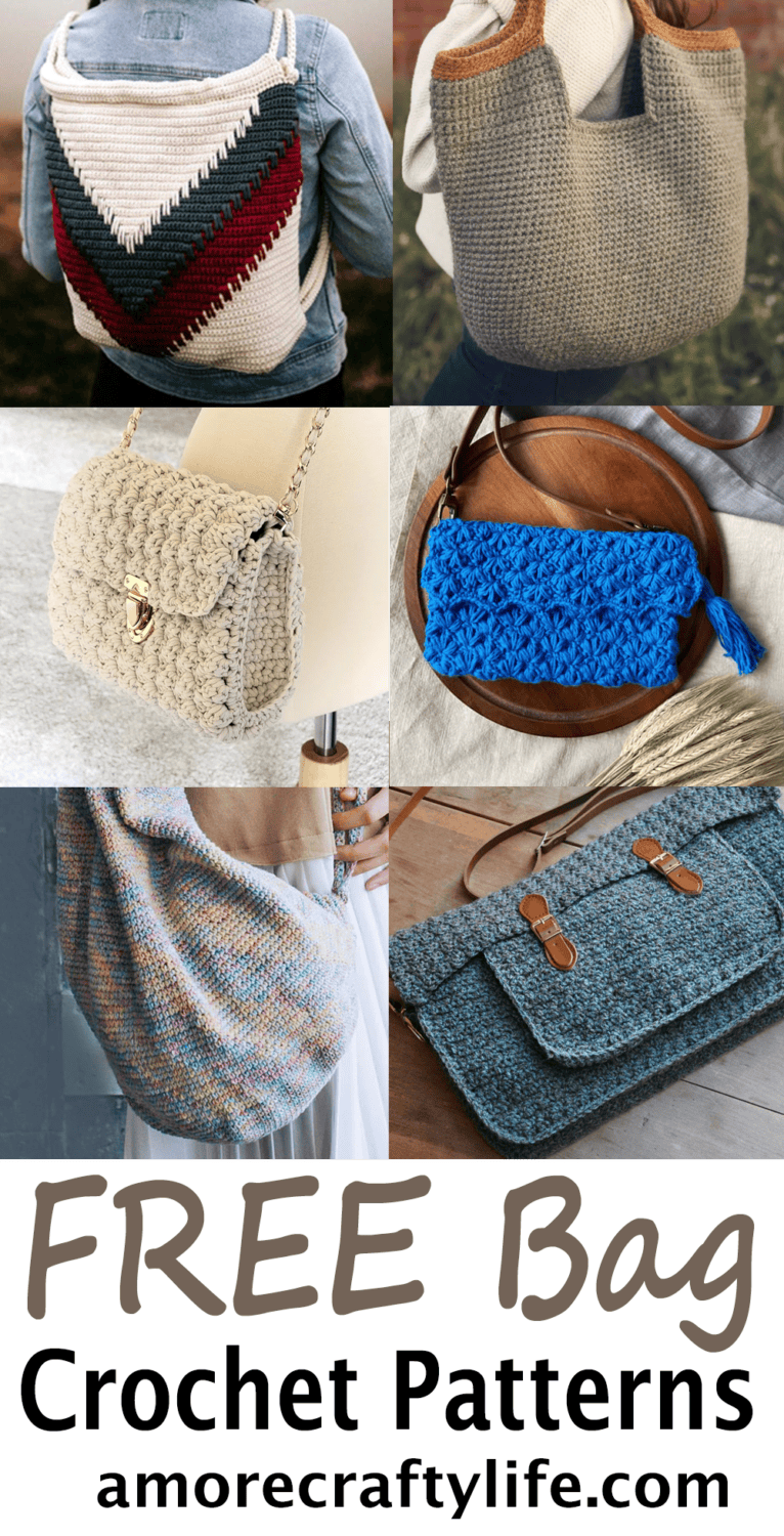 19 Free Purse Crochet Patterns: Stylish Handbags to Make - A More ...