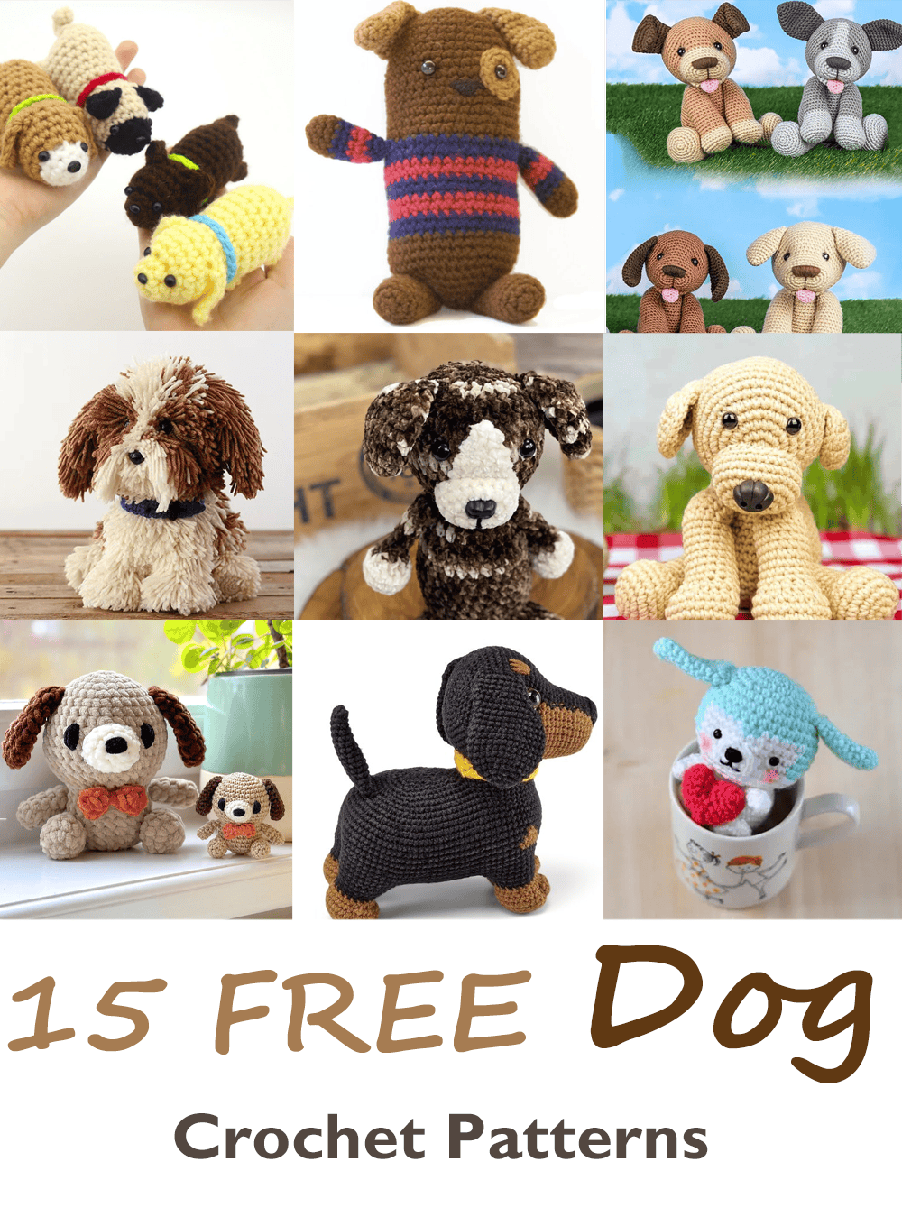 15 Free Crochet Dog Patterns: Make Cute Amigurumi Puppies - A More ...