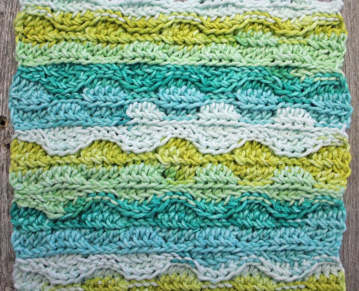 Cotton Crochet Dishcloth Pattern Free and Easy Walnut Stitch - A More ...