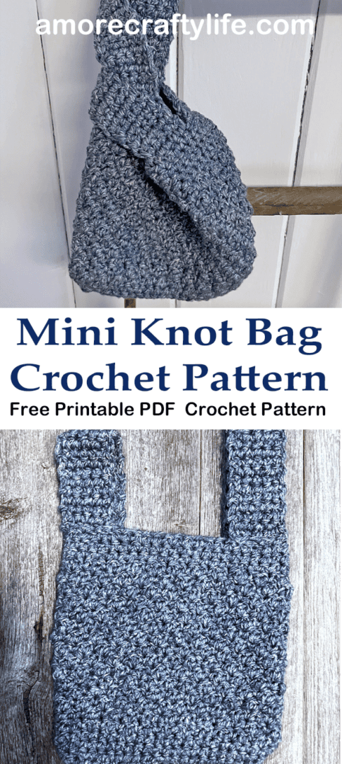 Easy Denim Mini Knot Bag Crochet Pattern to Make - A More Crafty Life