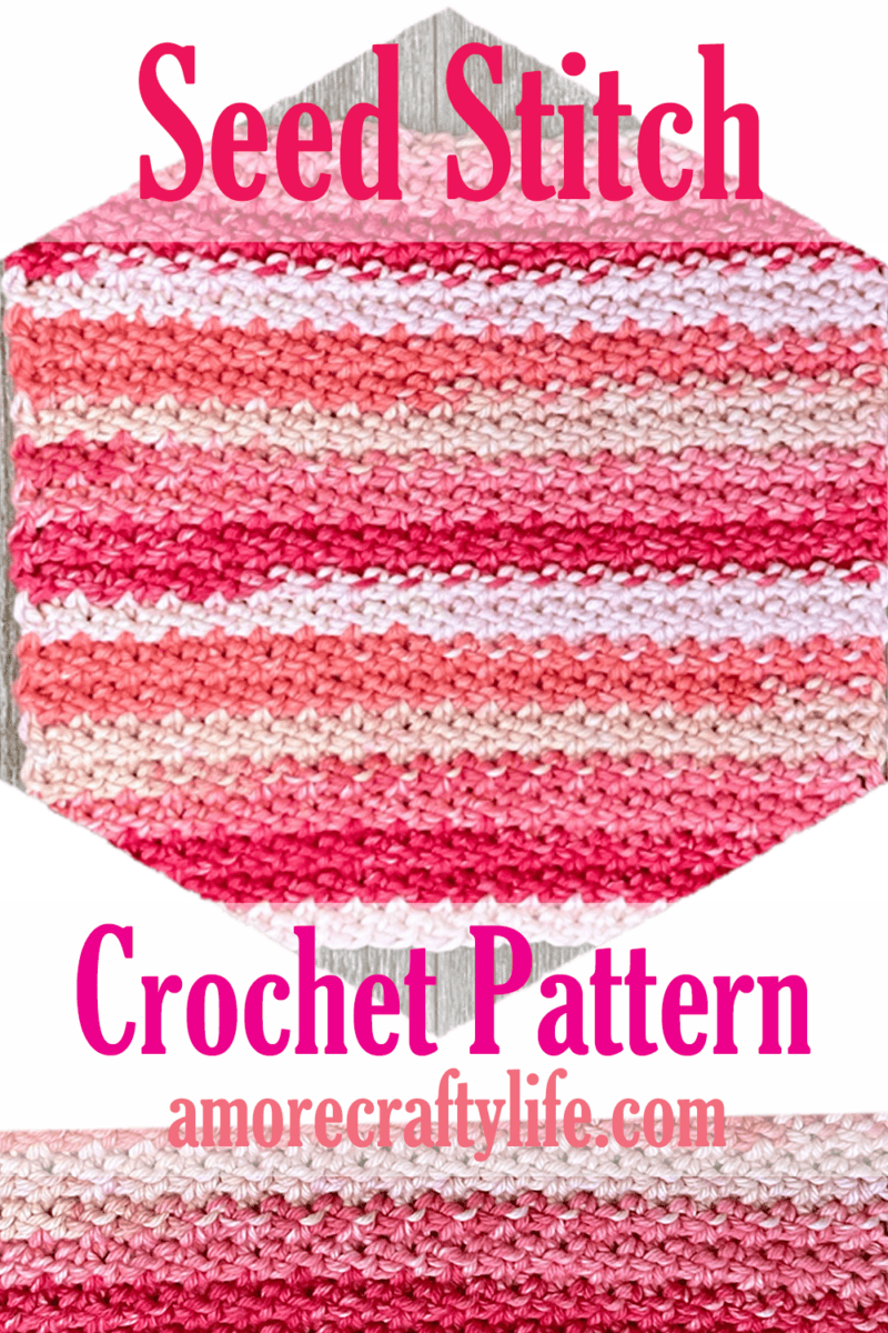 How to Make the Seed Crochet Stitch Tutorial Knit Look - A More Crafty Life