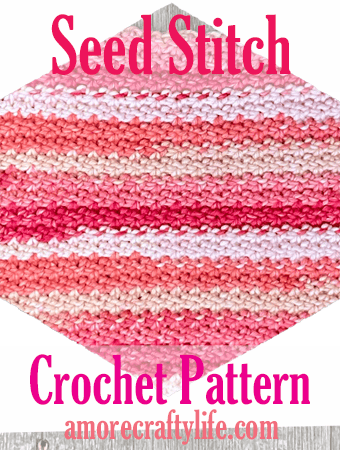 How to Make the Seed Crochet Stitch Tutorial Knit Look - A More Crafty Life